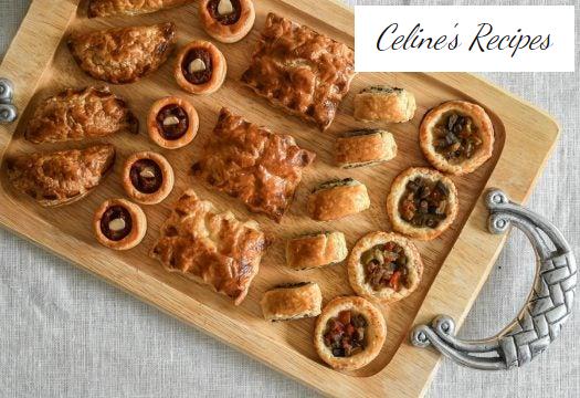 Canapes with puff pastry. 5 Christmas snack ideas - Celine's Recipes