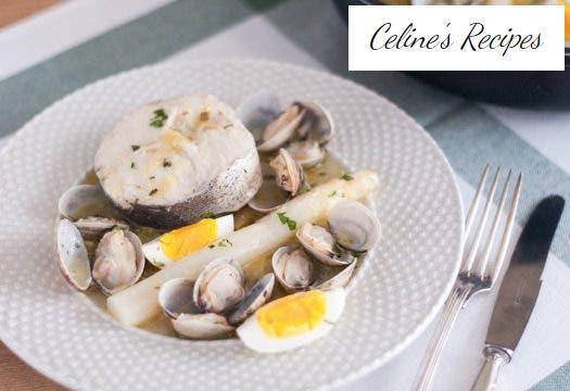 Basque hake with asparagus - Celine's Recipes