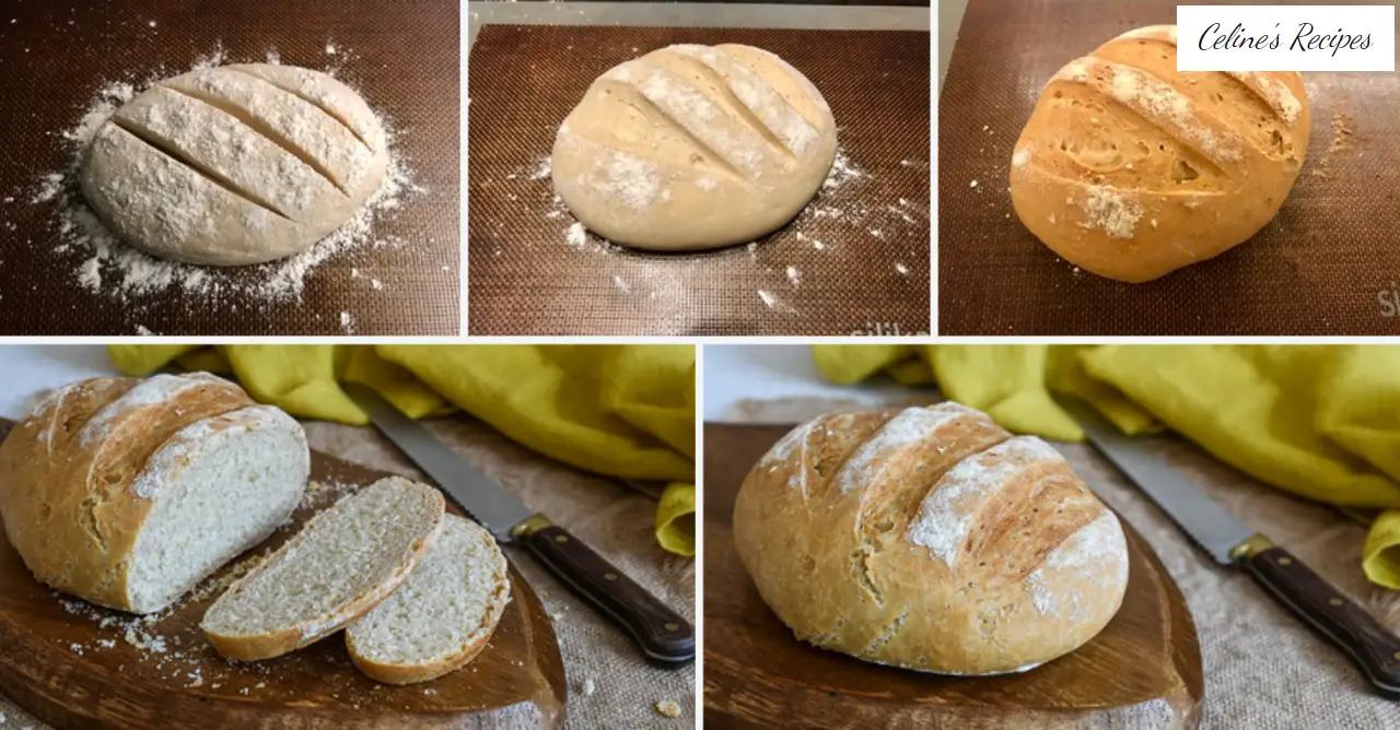 Easy rustic wheat bread - Celine's Recipes
