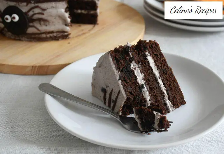 Oreo spider cake for Halloween - Celine's Recipes